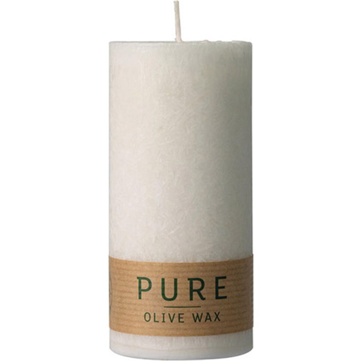 Candela con stearina e olio di colza - Bianca | Acquisto Online
